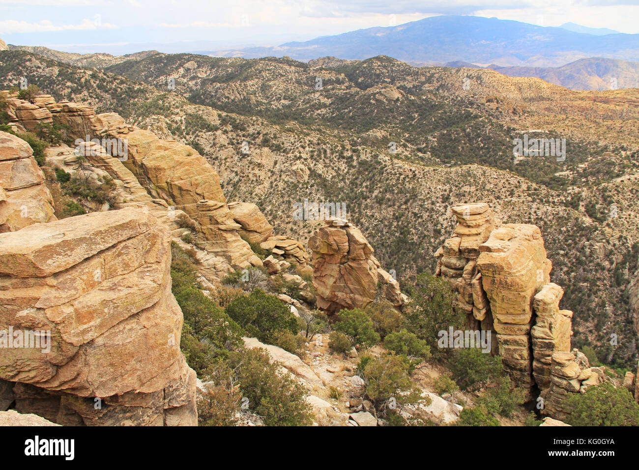 View Towards Tucson from Windy Point Vista Stock Photo - Alamy