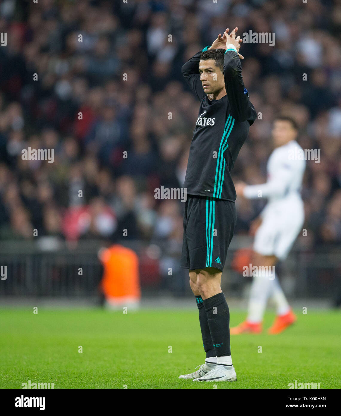 Cristiano Ronaldo of Real Madrid shows his frustration during the UEFA ...