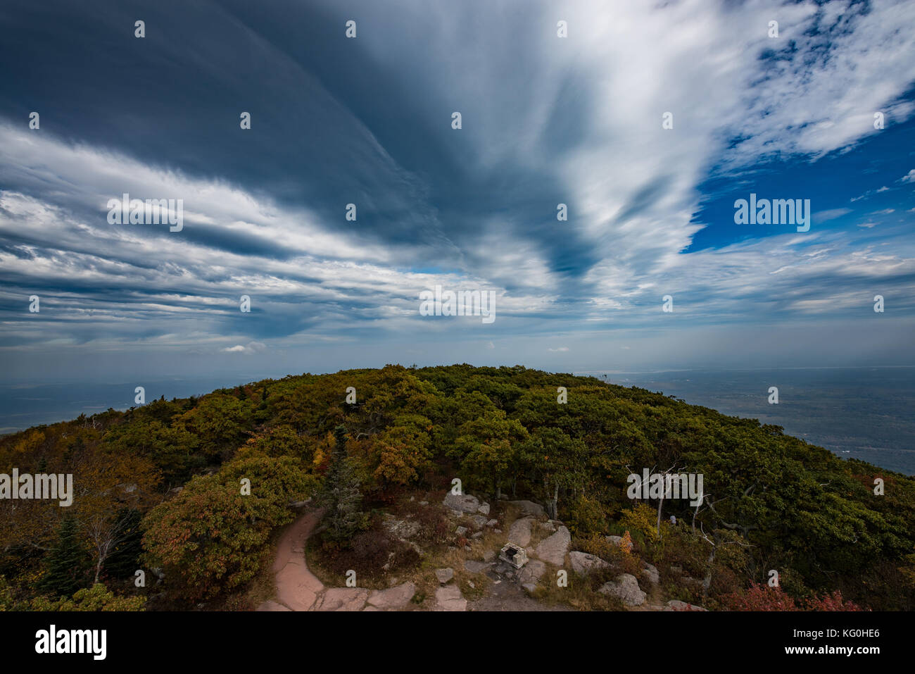 Landscape of Catskill Mountains. View of Overlook Mountain in Woodstock ...