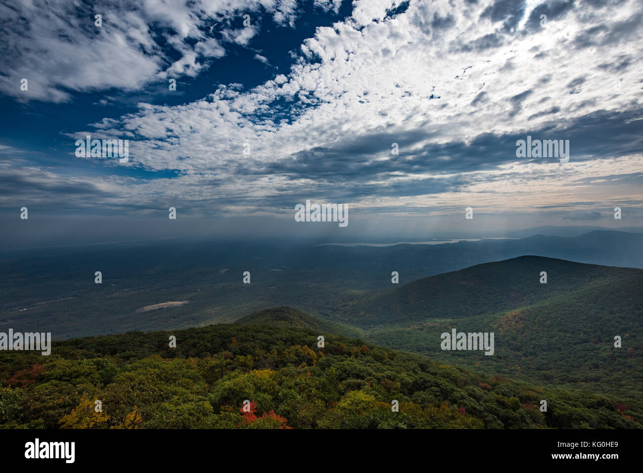 Landscape of Catskill Mountains. View of Overlook Mountain in Woodstock ...