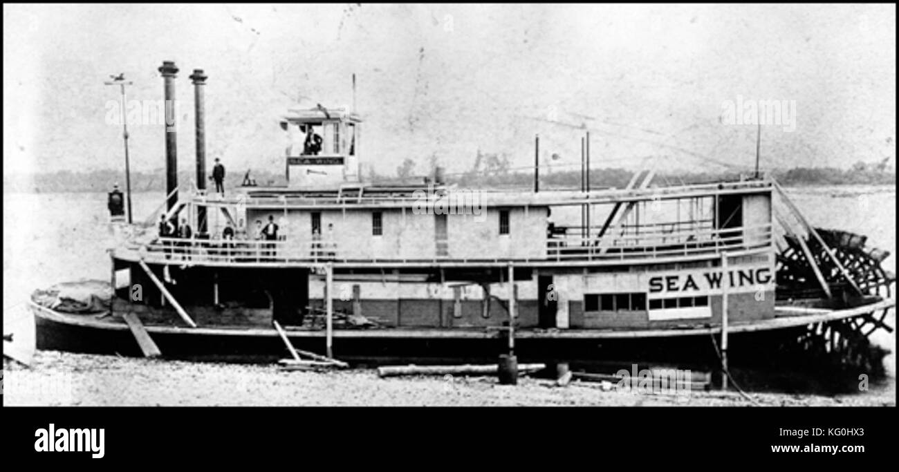 Image of the passenger ferry 'Sea Wing' taken cira 1889 prior to its ...