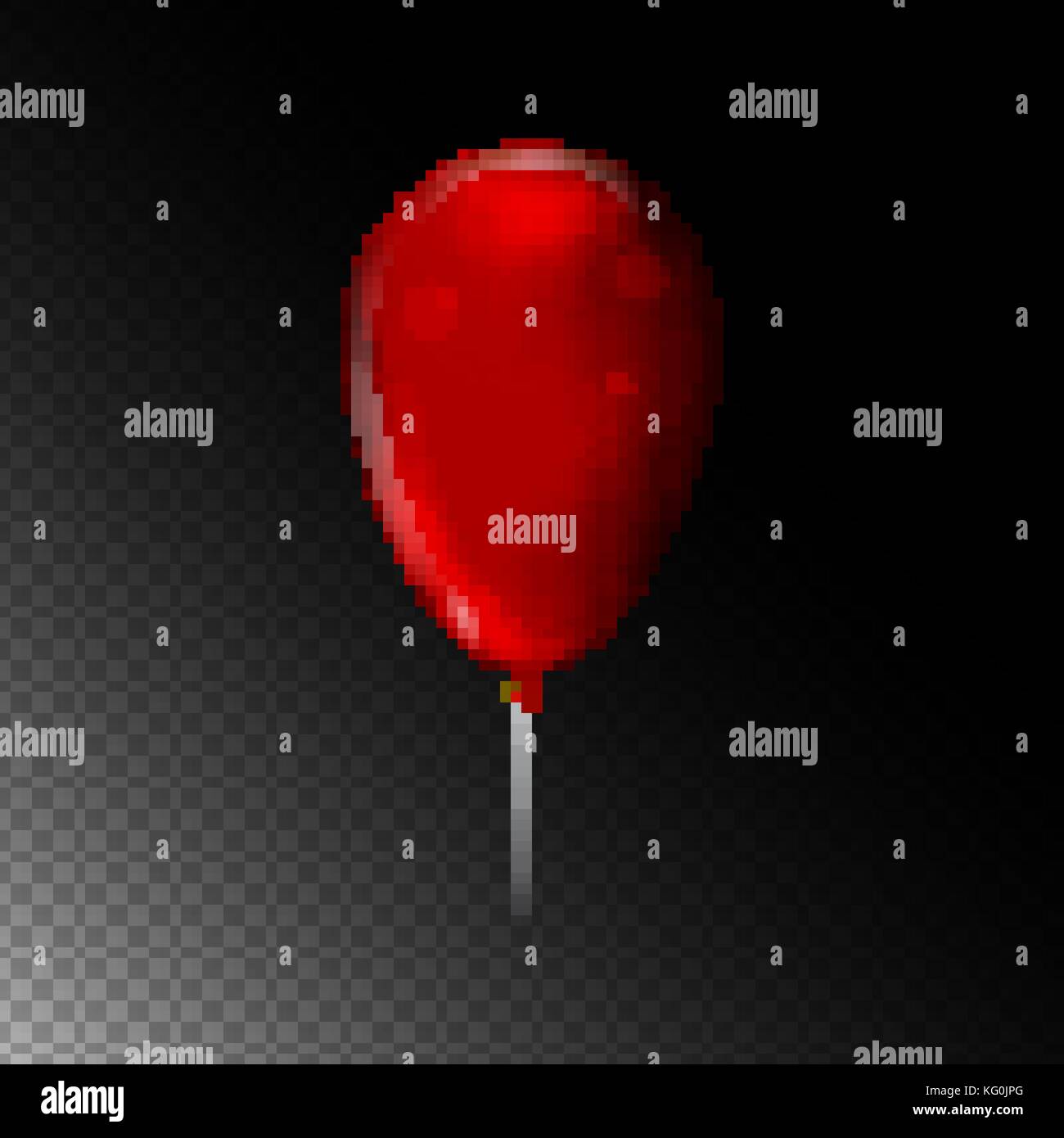 Red balloon. Vector object on transparent background Stock Vector Image ...