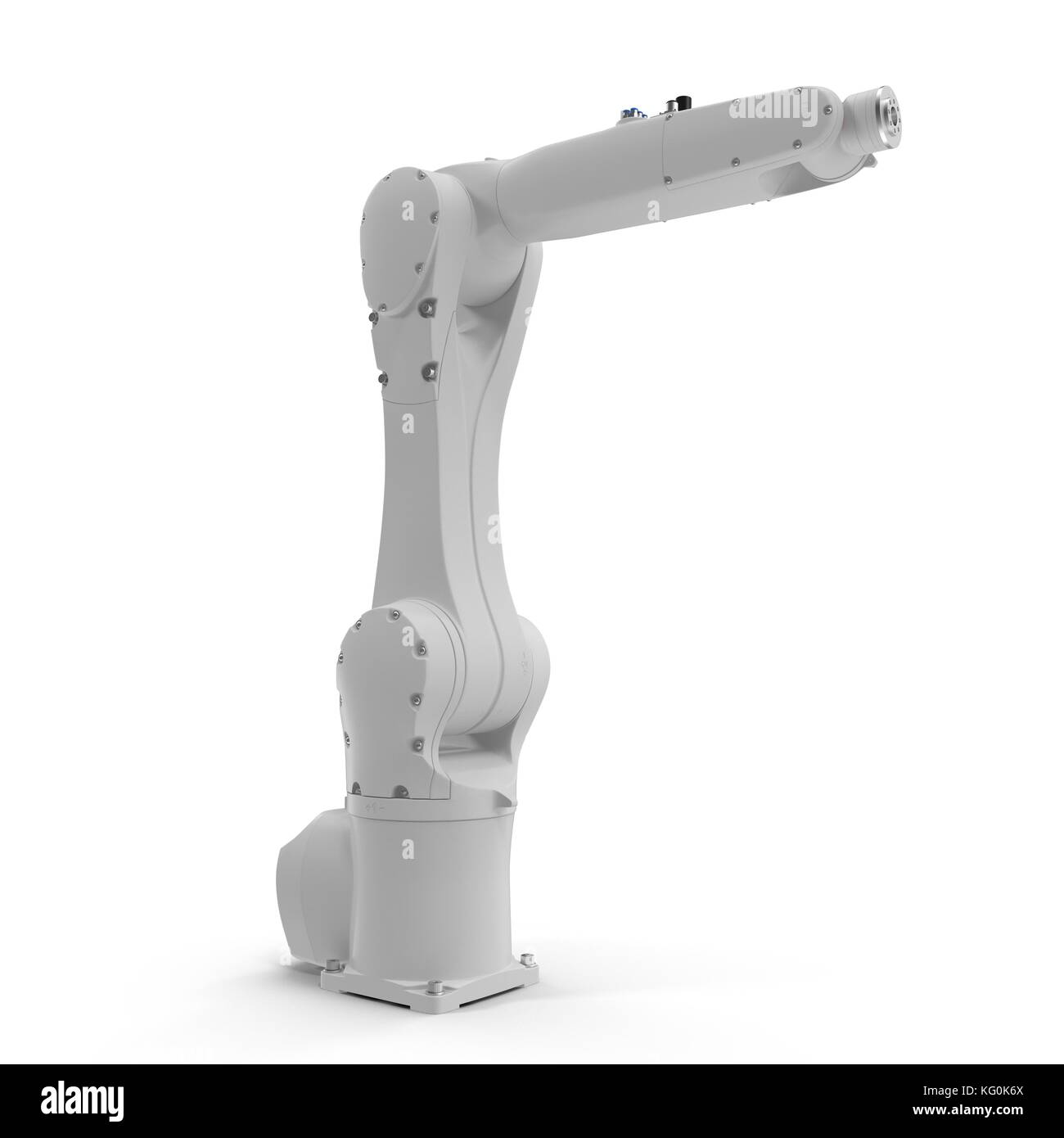 Robot arm for industry isolated on white 3D Illustration Stock Photo ...