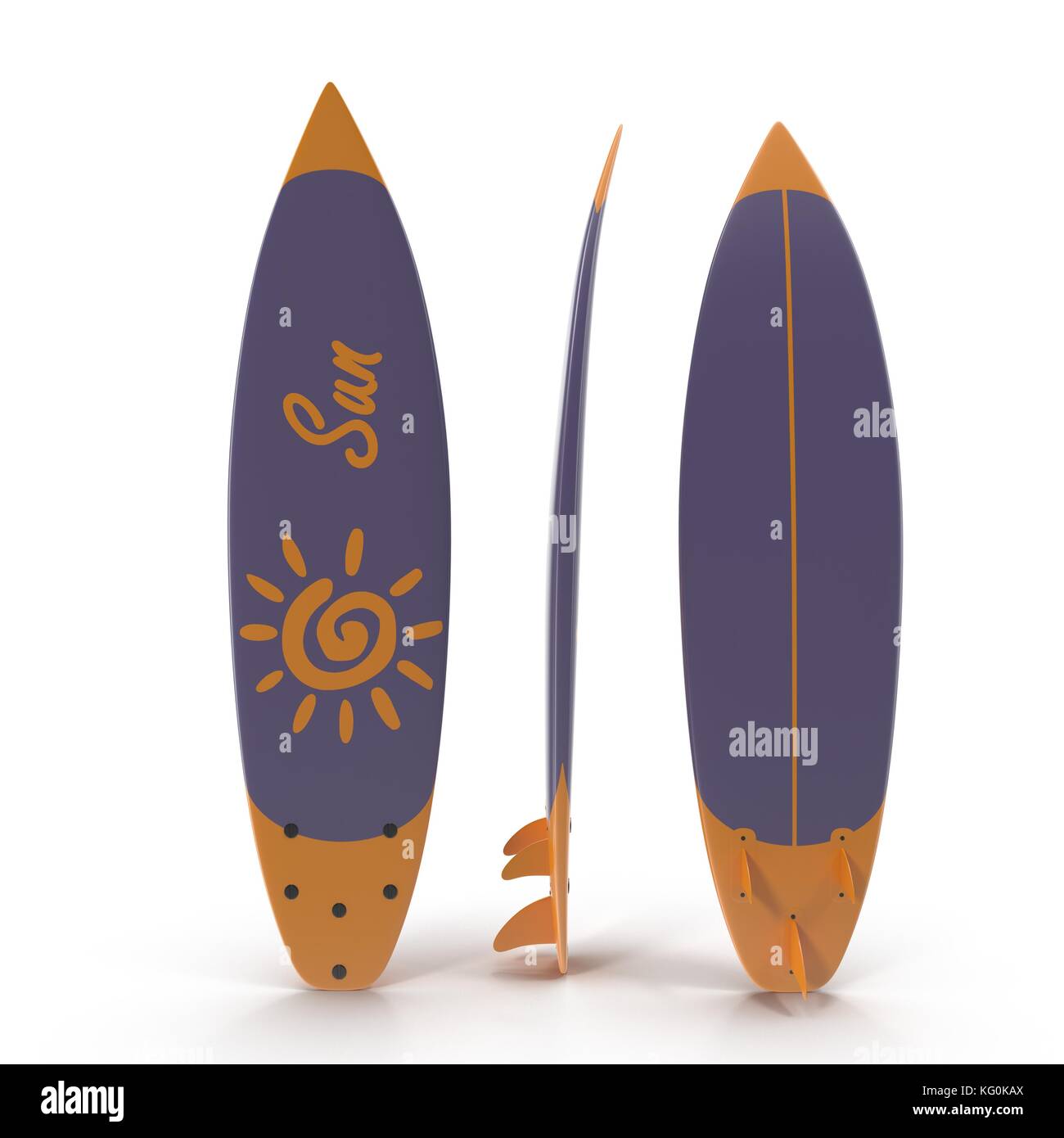 Surf boards isolated Cut Out Stock Images & Pictures - Alamy