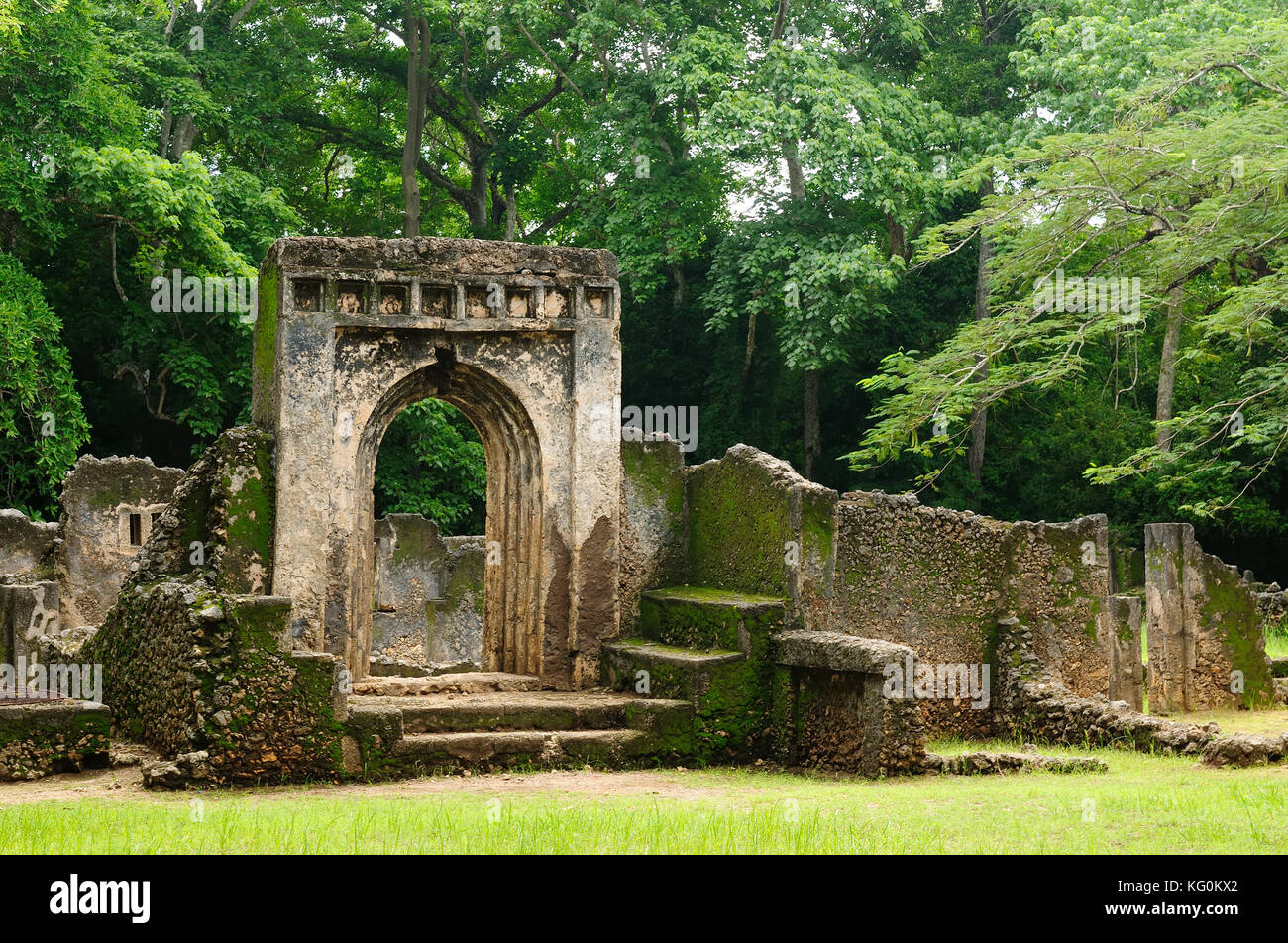 Kenya, Gede ruins are the remains of a Swahili town located in Gedi, a ...