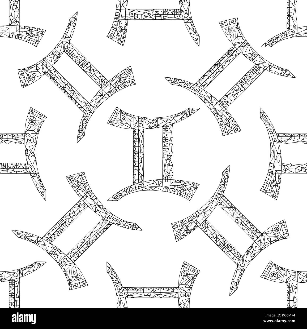 Hand gemini symbol isolated Cut Out Stock Images & Pictures - Alamy