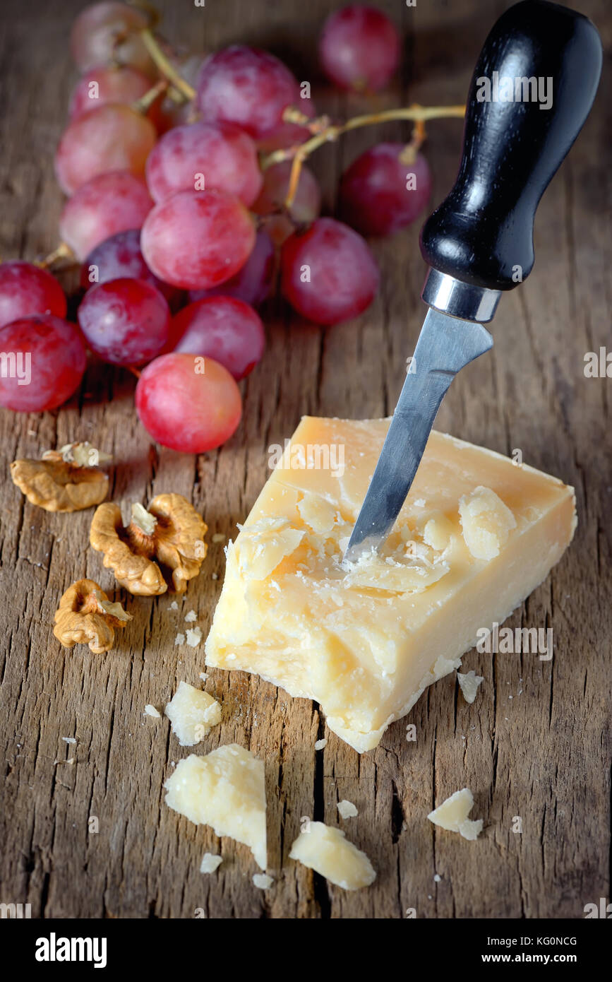 Grana padano- Chunk of parmesan cheese Stock Photo - Alamy