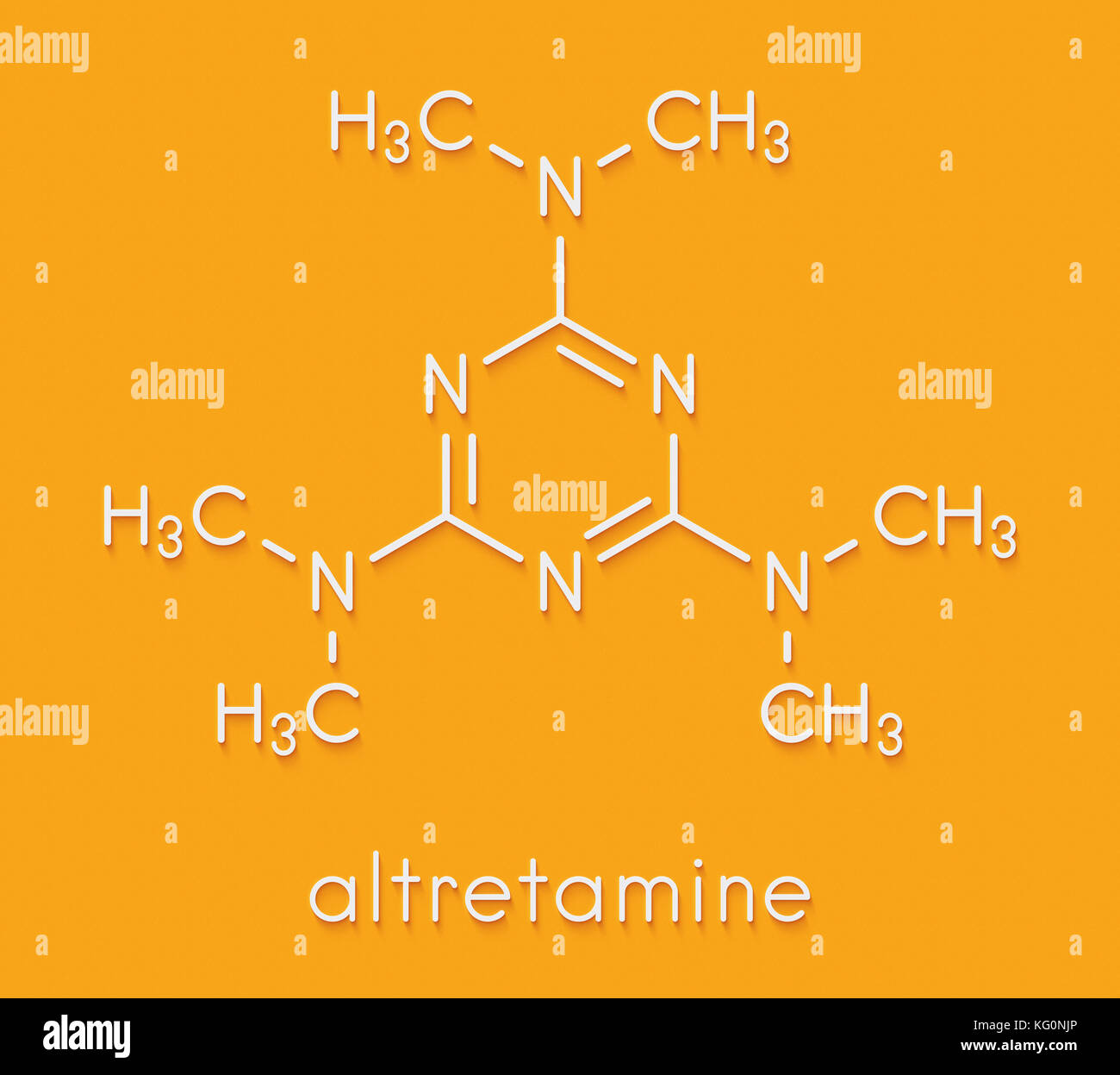 Altretamine cancer drug molecule. Skeletal formula Stock Photo - Alamy