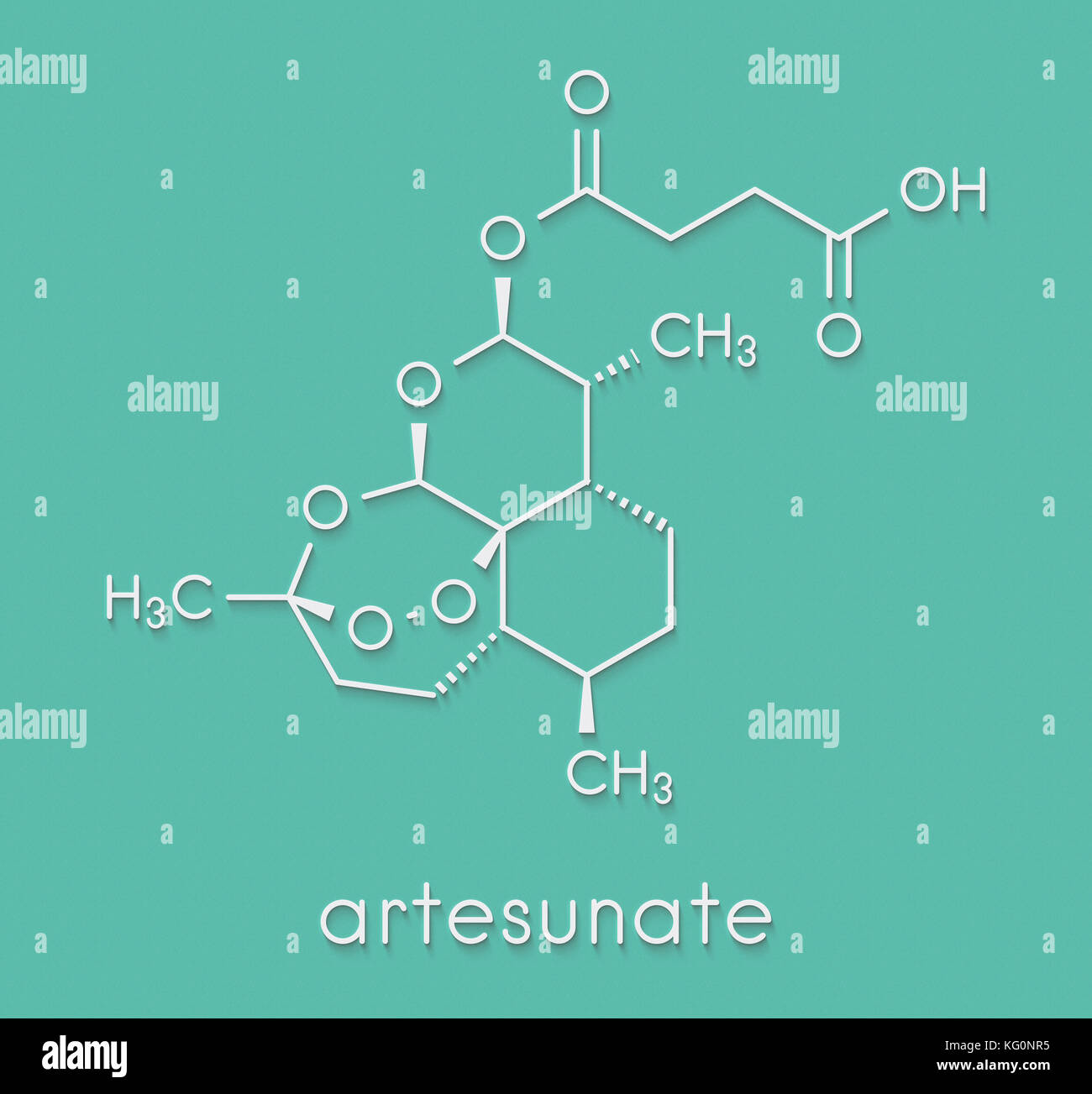 Artesunate malaria drug molecule. Skeletal formula Stock Photo - Alamy