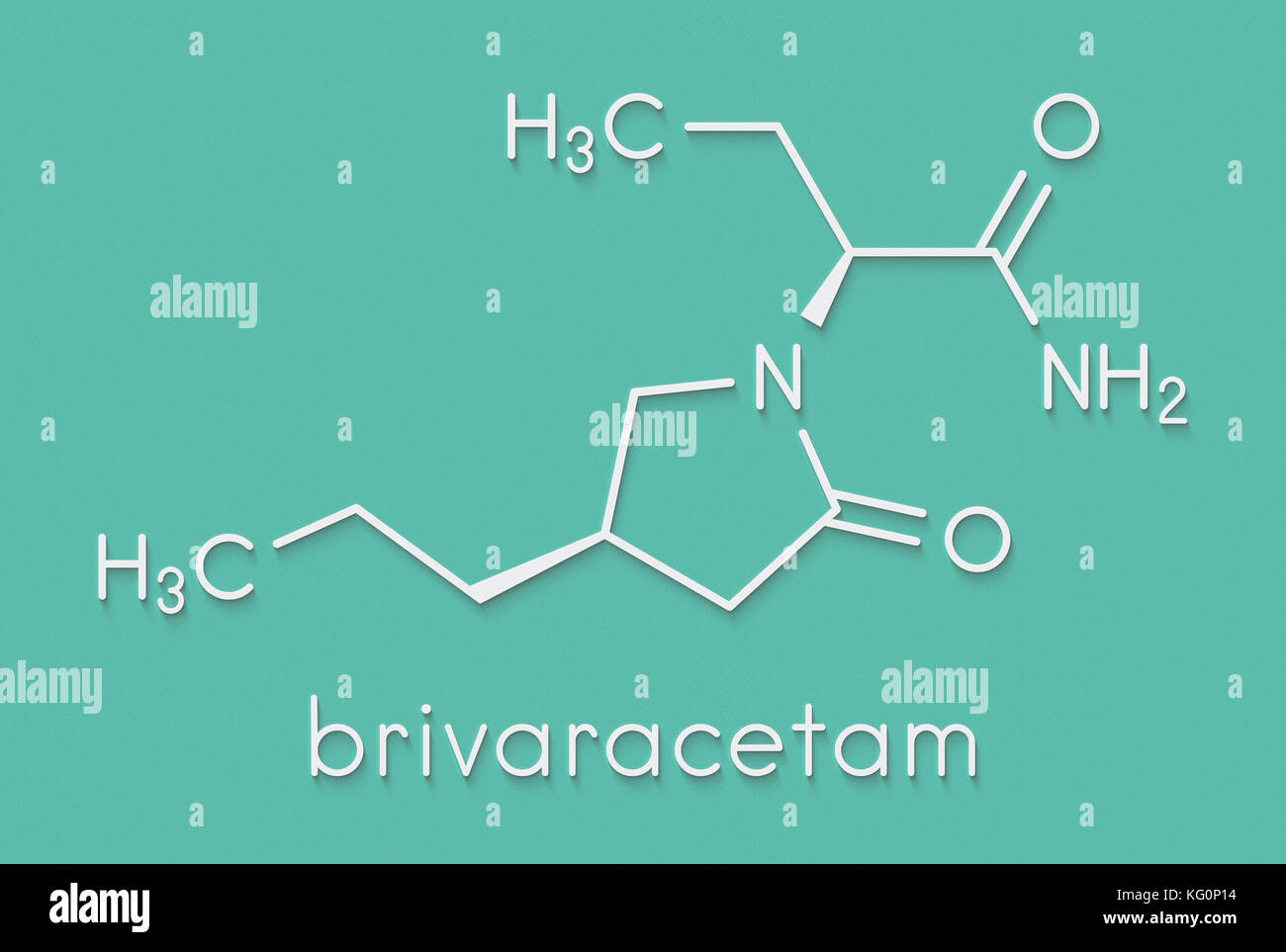 Brivaracetam anticonvulsant drug molecule. Used in treatment of ...