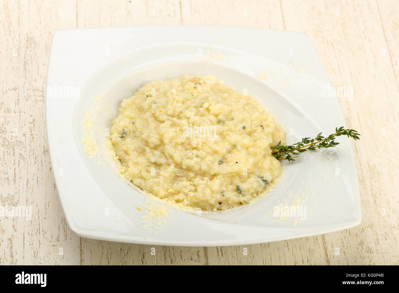 Italian cuisine - Risotto with blue cheese Stock Photo - Alamy
