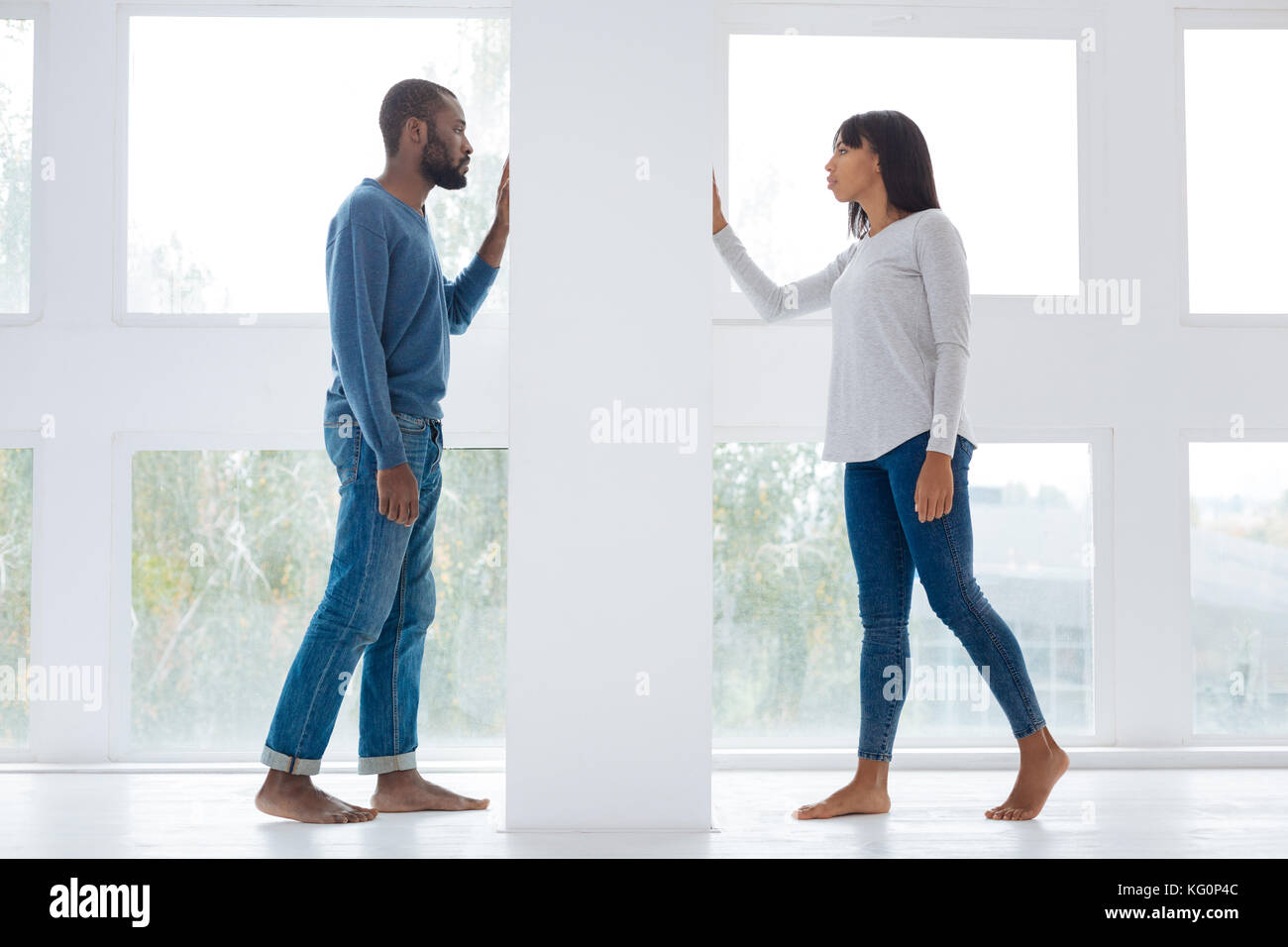 Two loving people missing each other Stock Photo - Alamy