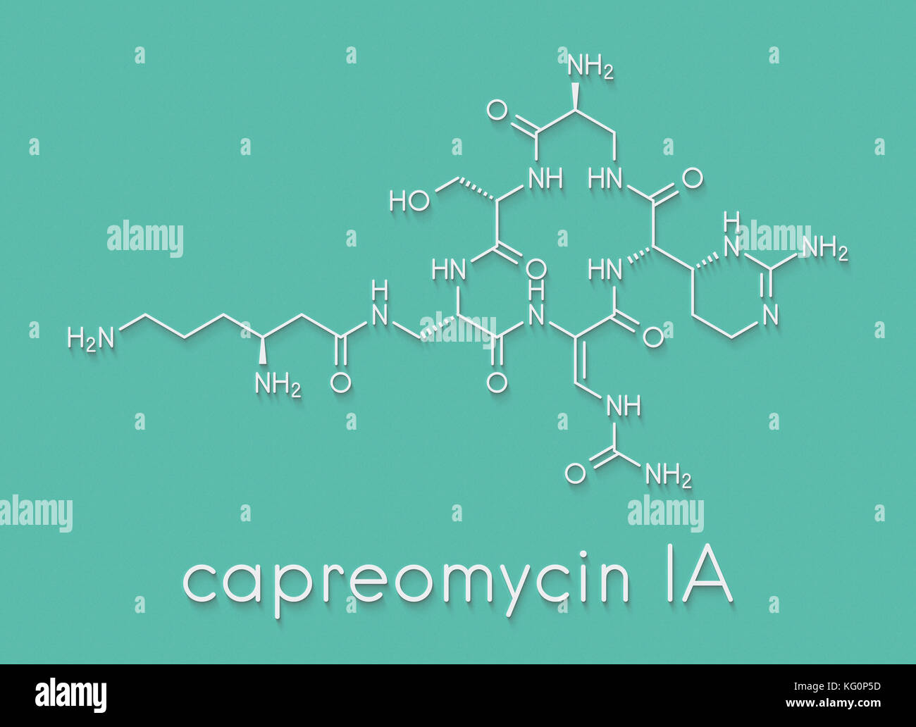 Capreomycin antibiotic drug molecule. Skeletal formula Stock Photo - Alamy