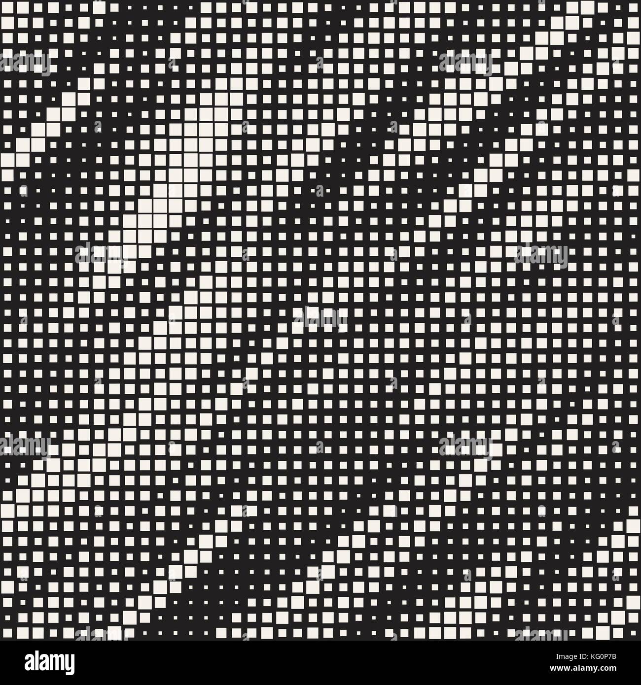 Modern Stylish Halftone Texture. Endless Abstract Background With Random Size Squares. Vector ...