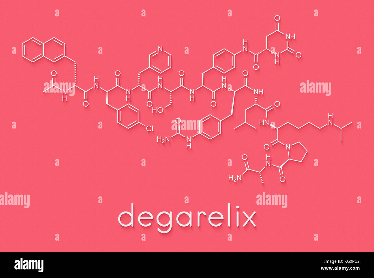 Degarelix prostate cancer drug molecule. Skeletal formula Stock Photo ...