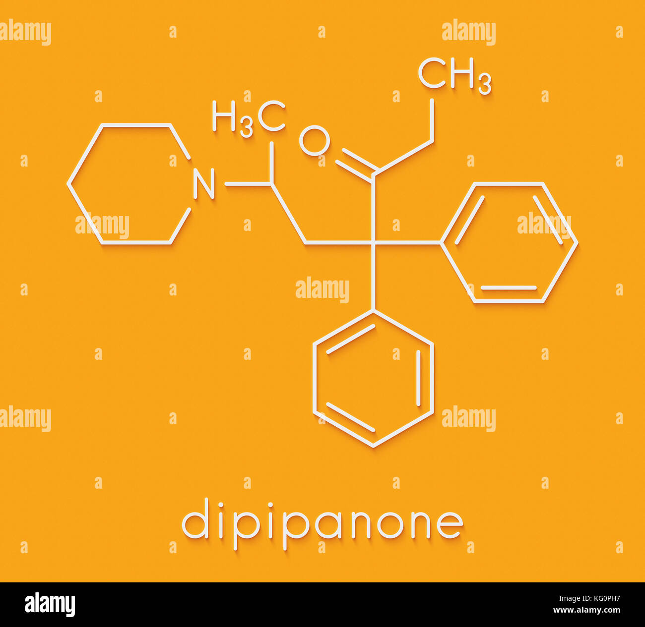 Dipipanone opioid analgesic drug molecule. Skeletal formula Stock Photo ...