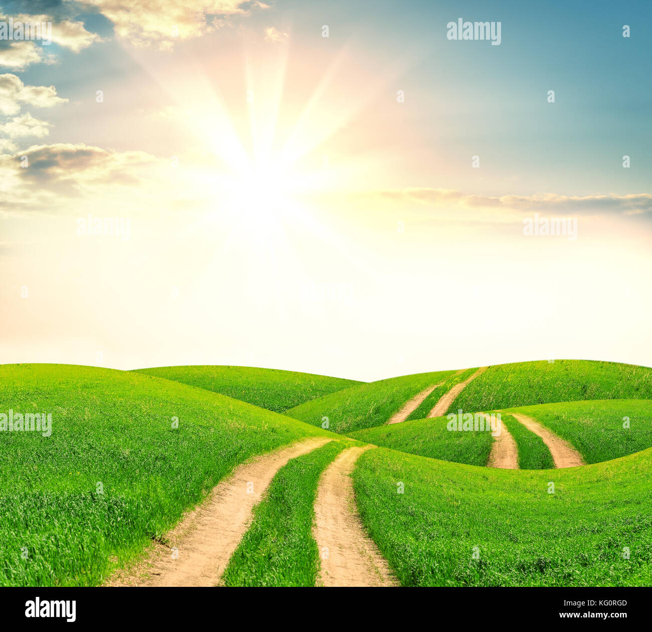 Sunset over dirt road Stock Photo - Alamy Sunset over dirt road Stock Photo - Alamy