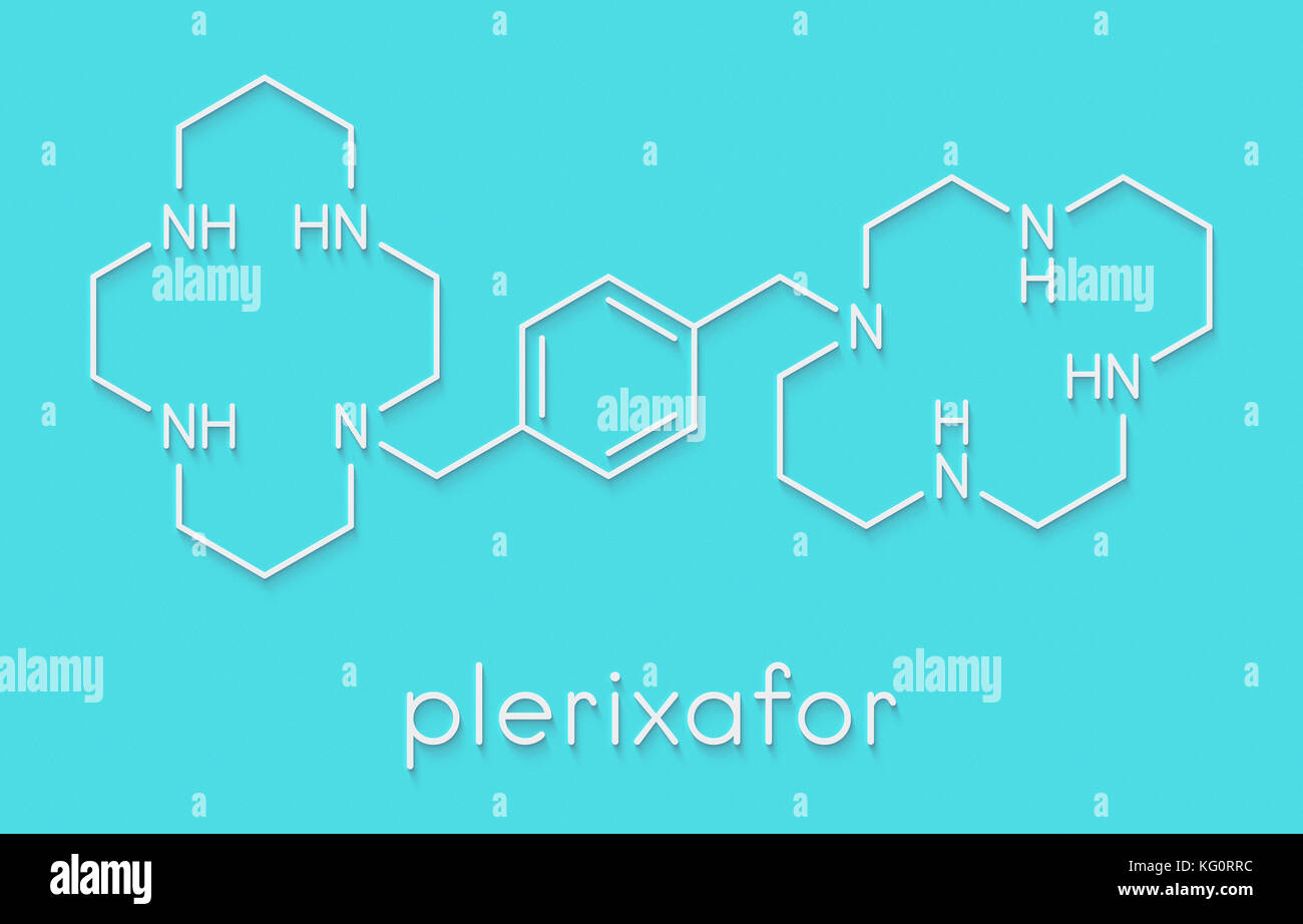 Plerixafor cancer drug molecule. Skeletal formula Stock Photo - Alamy