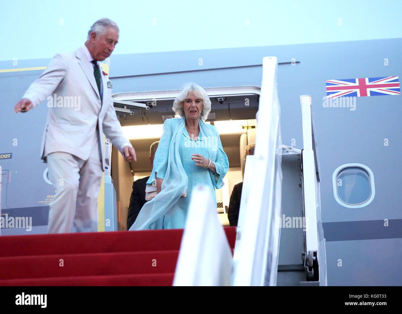 The Prince of Wales and the Duchess of Cornwall arrive at Bunga Raya ...