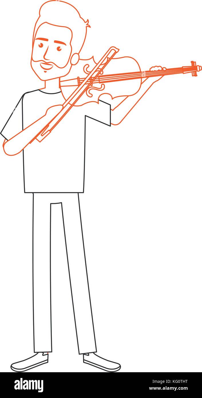 man playing fiddle character Stock Vector Image & Art - Alamy