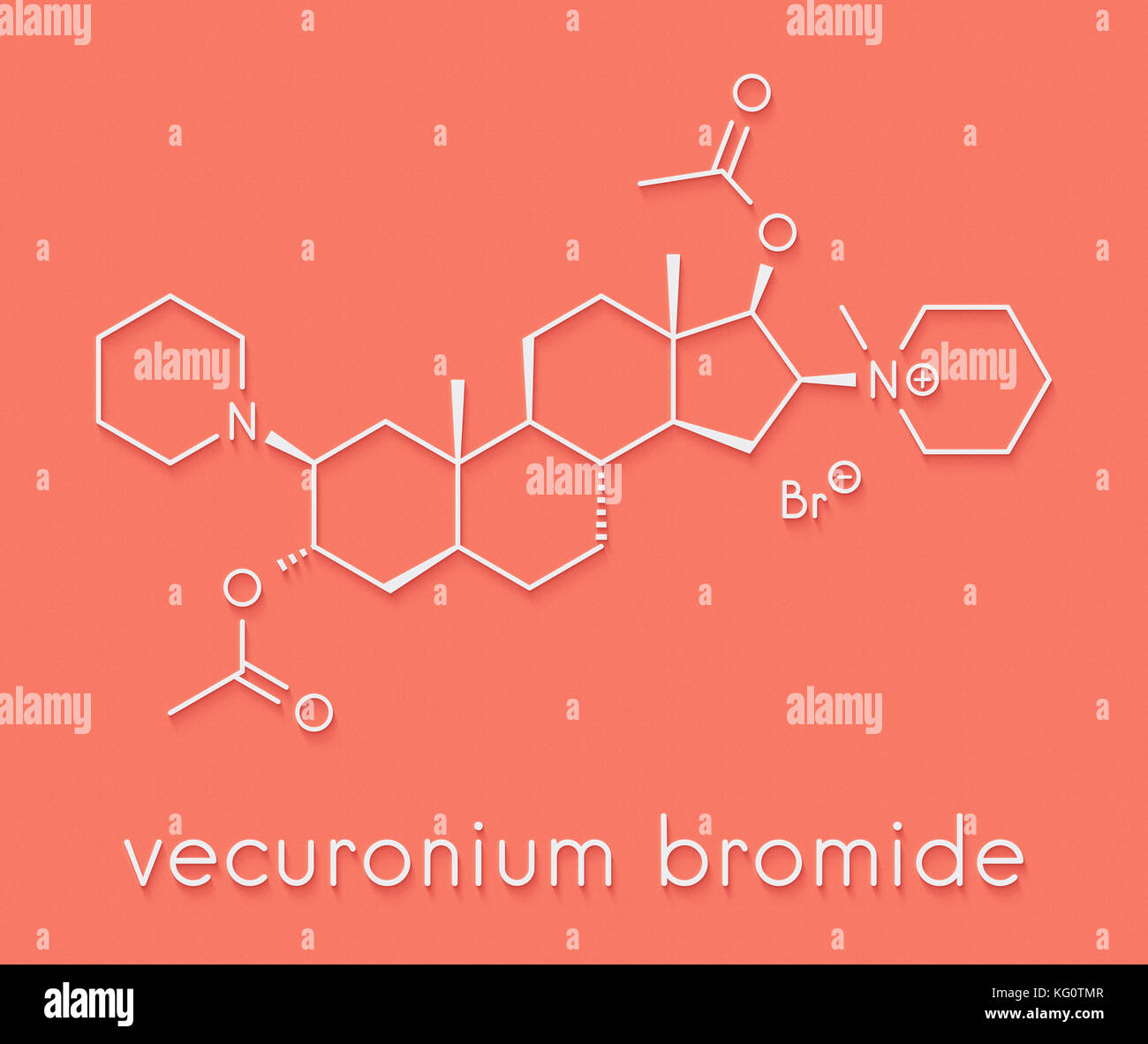 Vecuronium bromide muscle relaxant drug (paralyzing agent). Used in ...