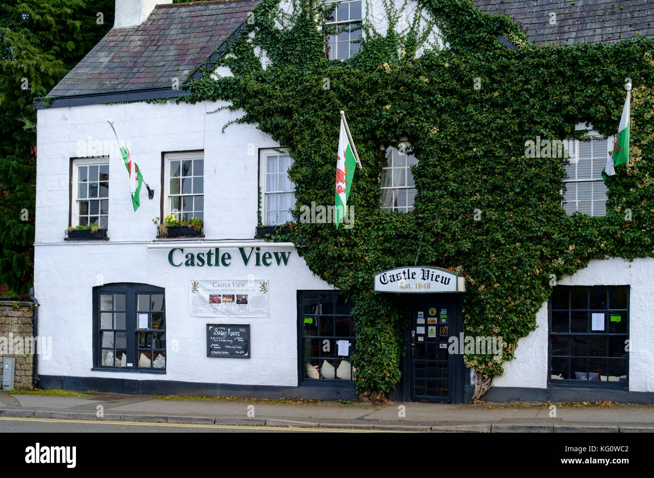 Chepstow a small town in Monmouthshire Wales, on the Border Castle View ...