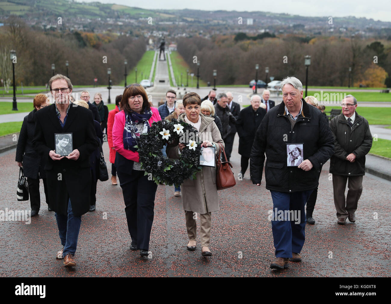 Oliver McVeigh (right) and his sister Dympna Kerr (second left ...