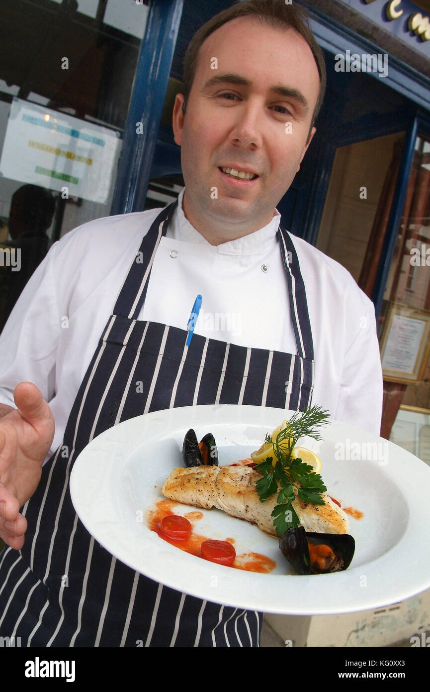 Jason Jackson owner of Pilgrim's Bistro Monmouth with his dish 'Pan ...