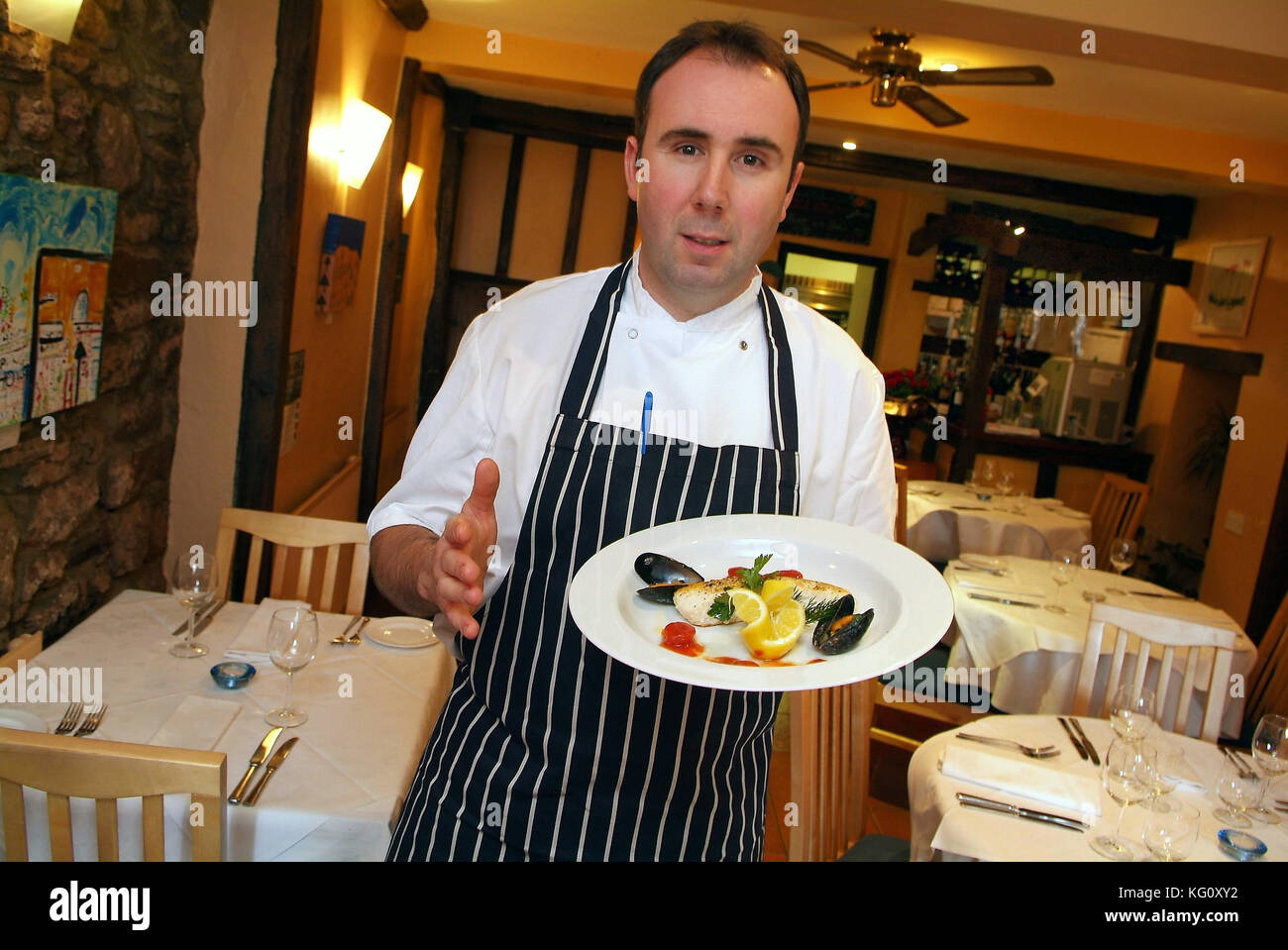 Jason Jackson owner of Pilgrim's Bistro Monmouth with his dish 'Pan ...