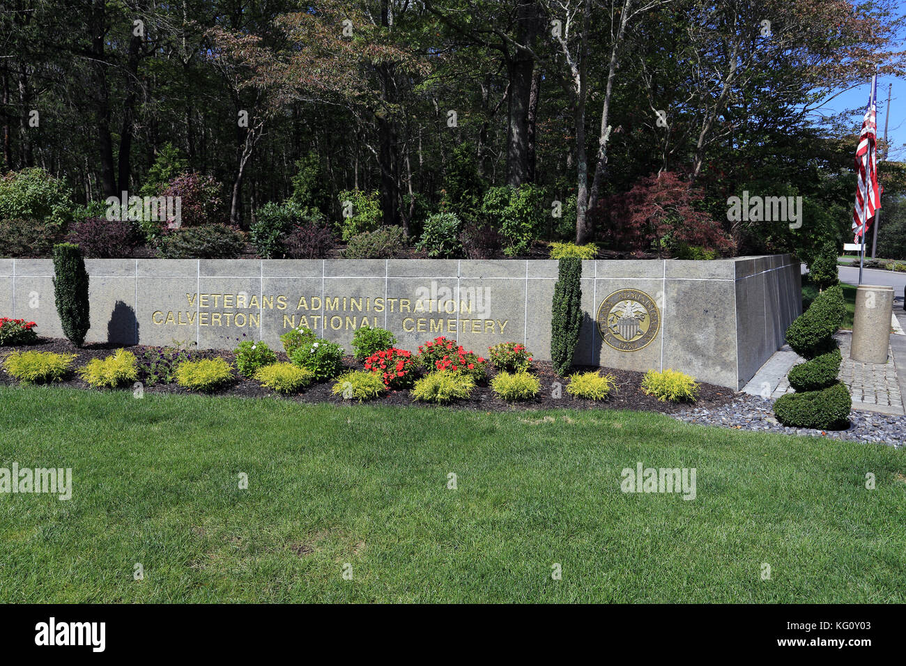 Entrance to Calverton national Cemetery Calverton Long Island New York ...
