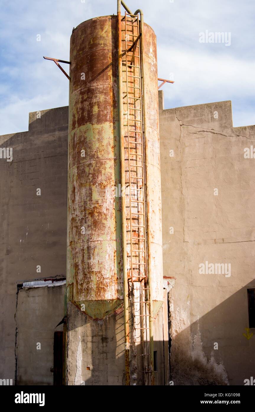 Ancient factory with rusty warehouse Stock Photo - Alamy