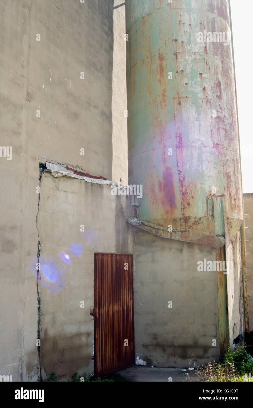 Ancient factory with rusty warehouse Stock Photo - Alamy