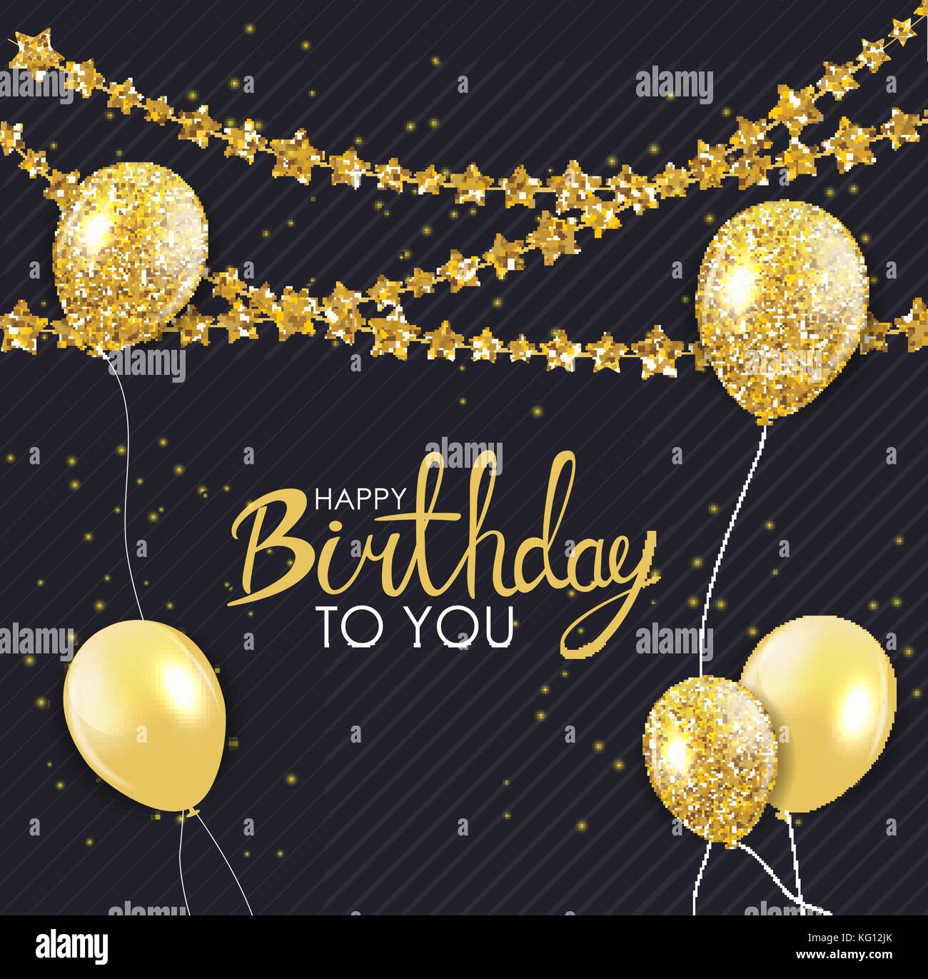 Abstract Happy Birthday Background Card Template Vector Illustration ...