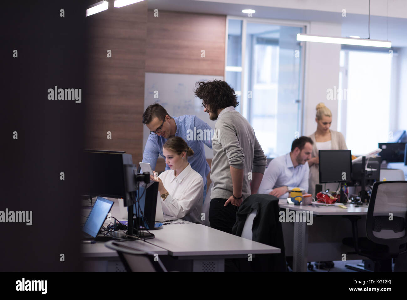 Portrait Of Successful Business people Entrepreneur At Busy startup ...