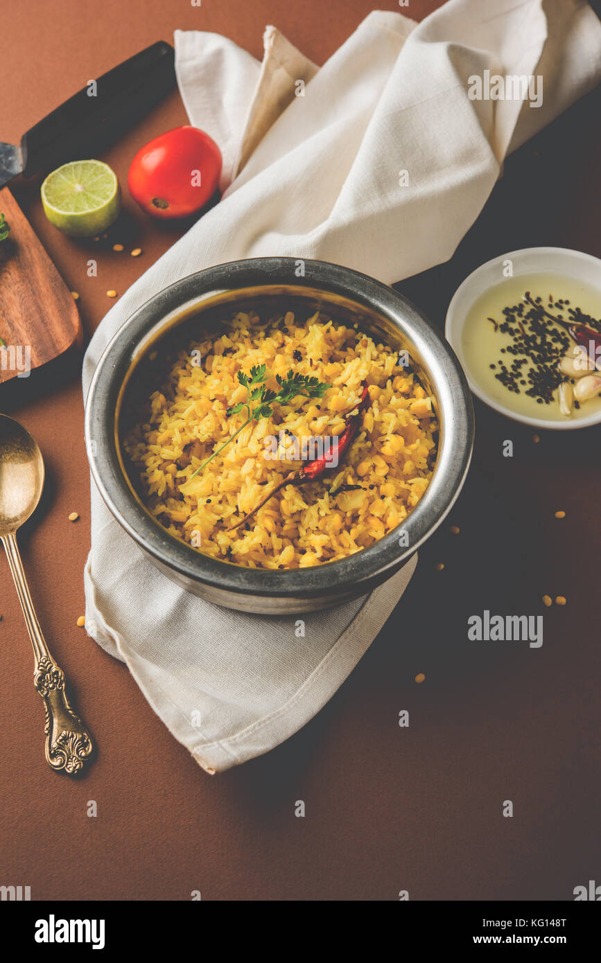 moong dal khichdi, Indian national Dish or food, selective focus Stock ...