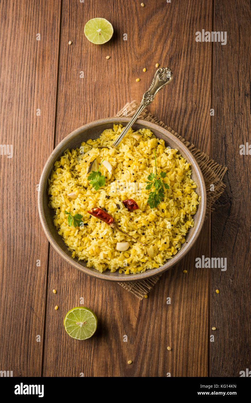 moong dal khichdi, Indian national Dish or food, selective focus Stock ...