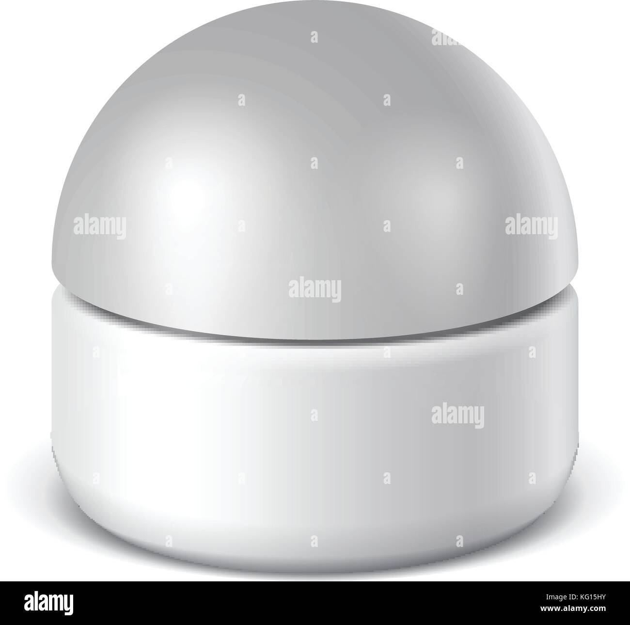 White Cosmetic cream jars. Vector illustration Stock Vector Image & Art ...