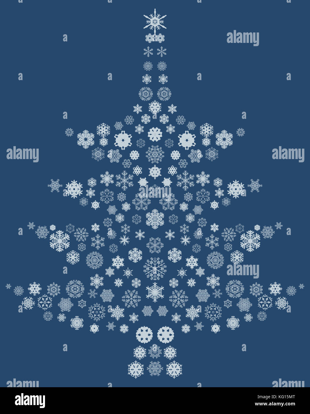 Christmas tree made of snowflakes Stock Photo - Alamy
