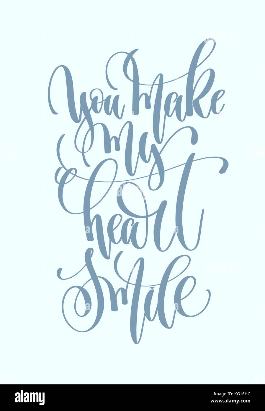 Love smile hand lettering hi-res stock photography and images - Alamy