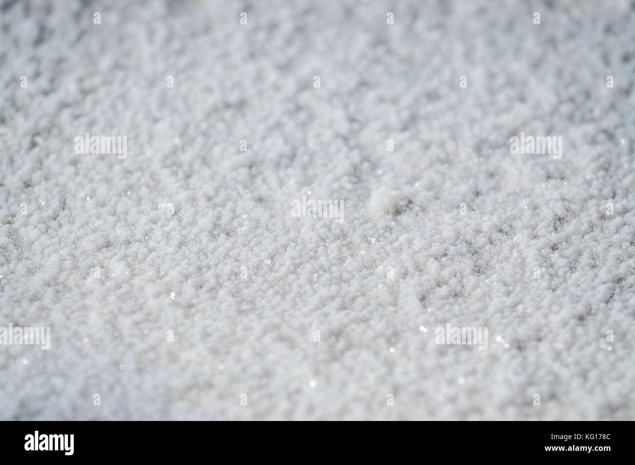 White salt surface under clear water of Baskunchak lake, Russia Stock ...