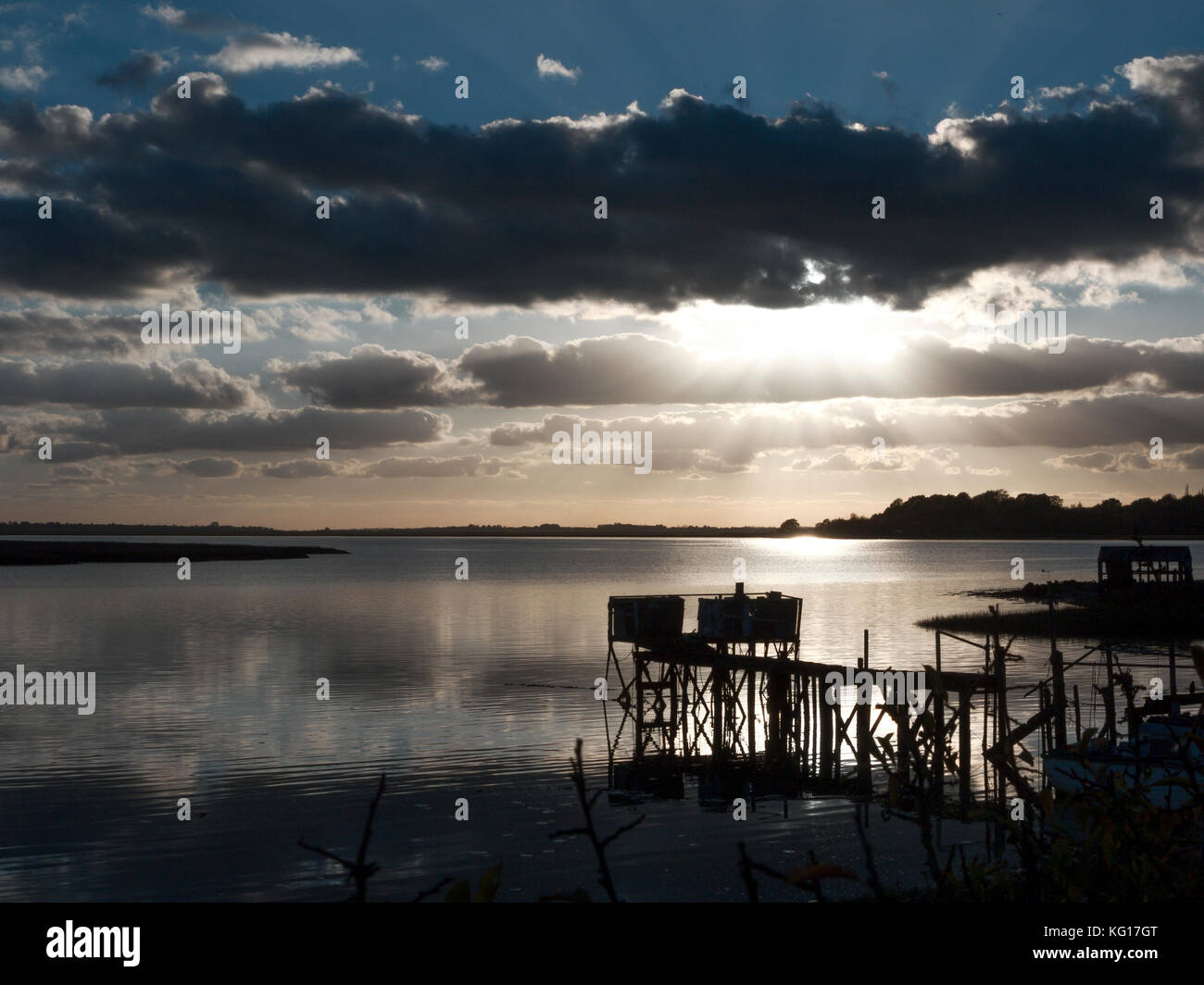 beautiful landscape open water ocean sea top surface sunset dramatic ...