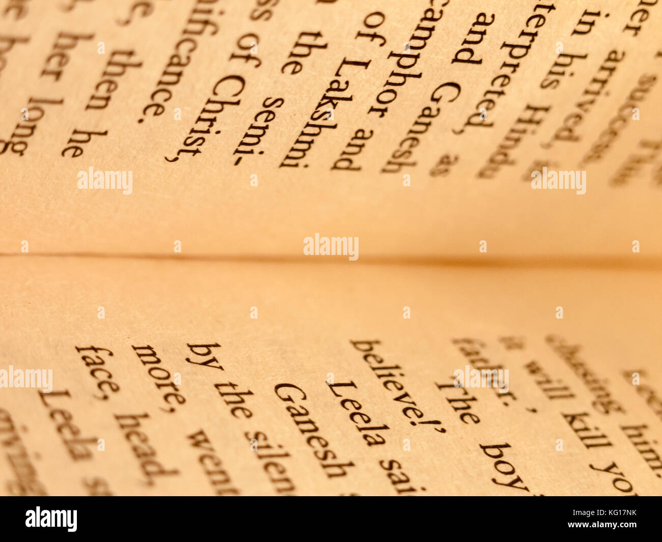 close up of book page text paper writing ; essex; england; uk Stock ...