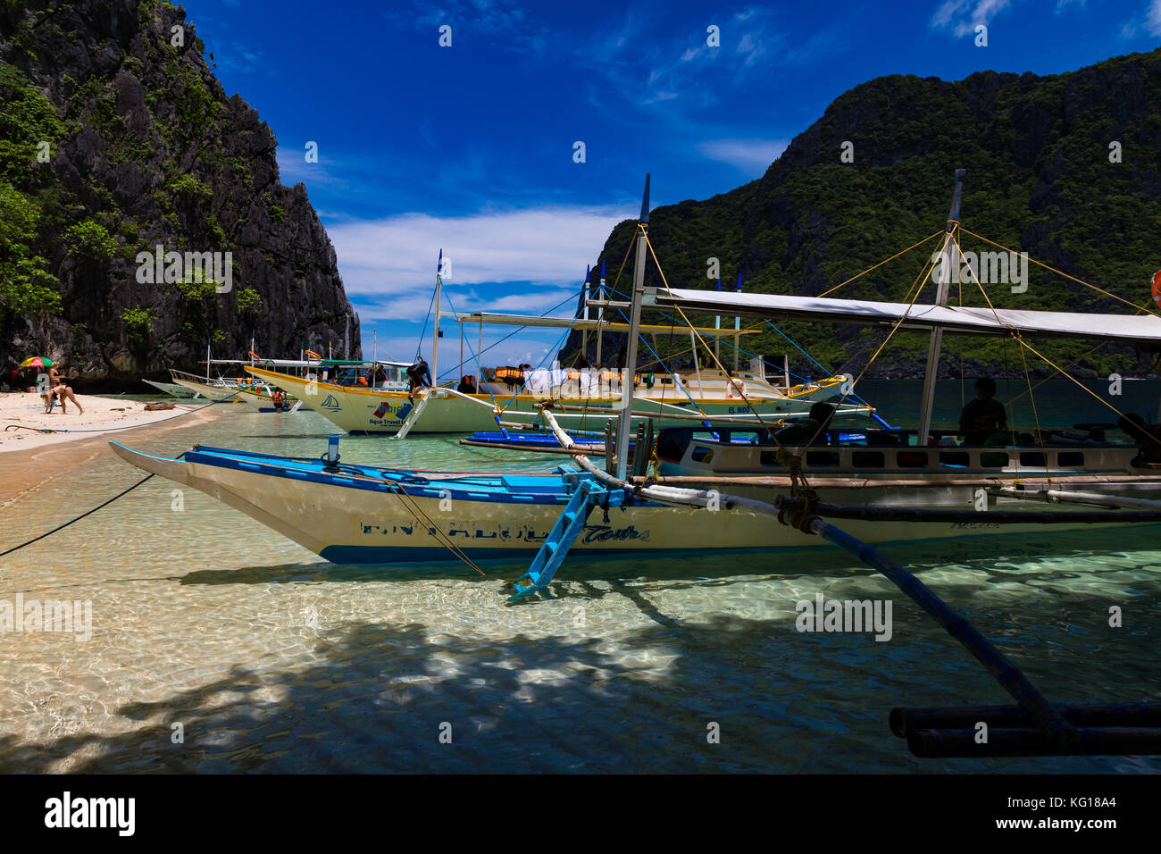 Asia Philippines Palawan El Nido Talisay Beach, on Tapiutan Island, one ...