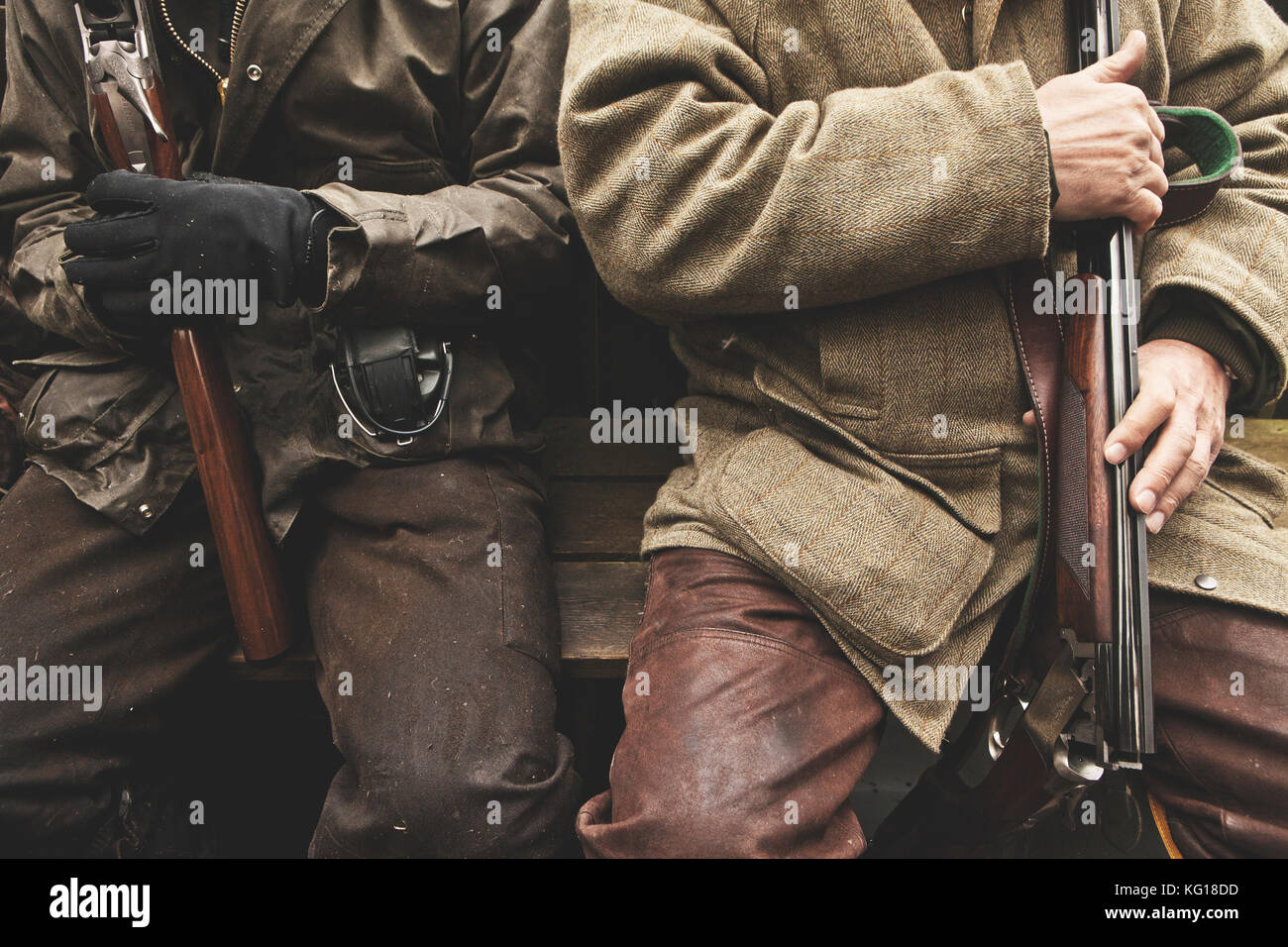 Hunters with their hunting rifles Stock Photo - Alamy
