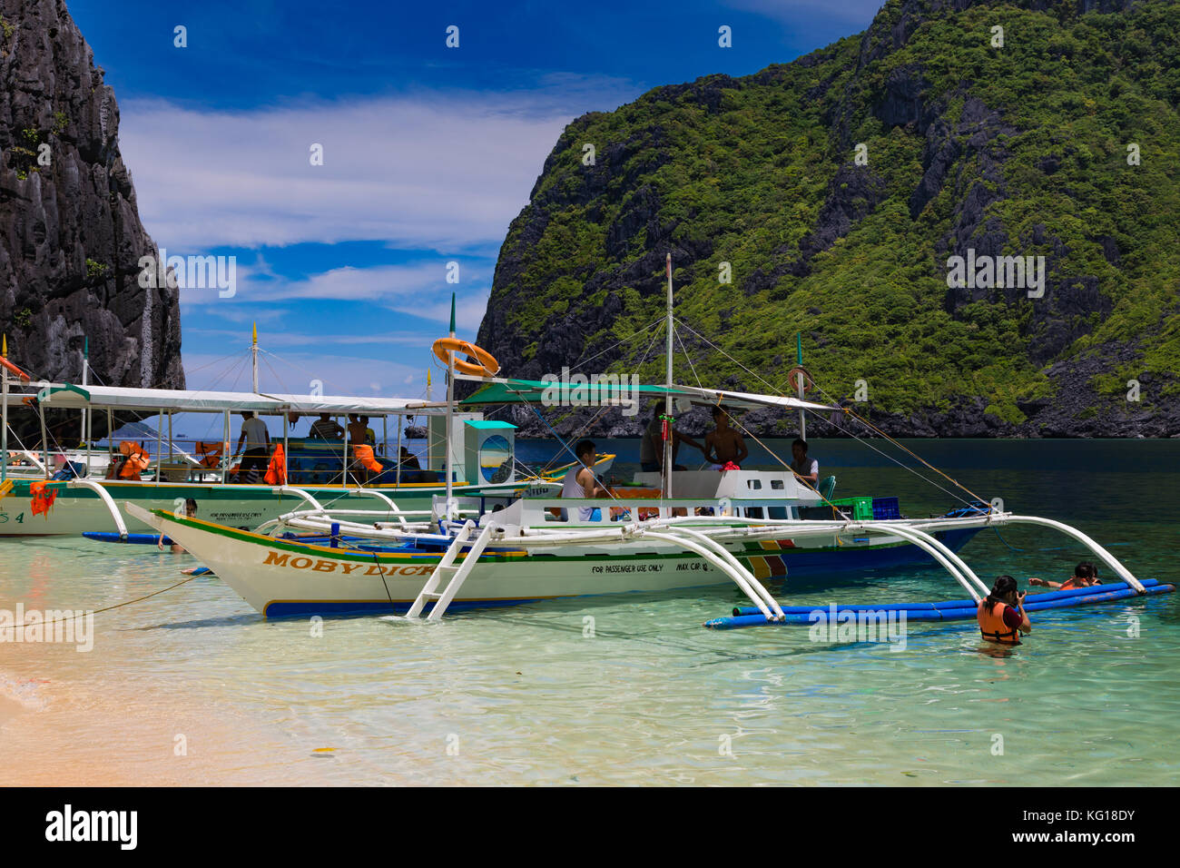 Asia Philippines Palawan El Nido Talisay Beach, on Tapiutan Island, one ...