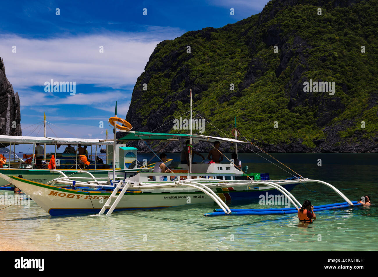 Asia Philippines Palawan El Nido Talisay Beach, on Tapiutan Island, one ...
