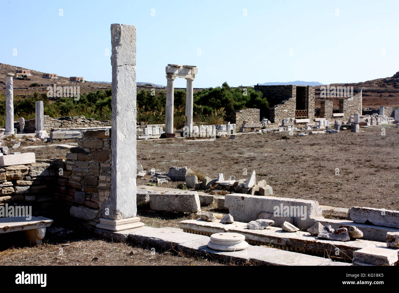 The Agora of the Italians on Delos, Cyclades, Greece Stock Photo - Alamy
