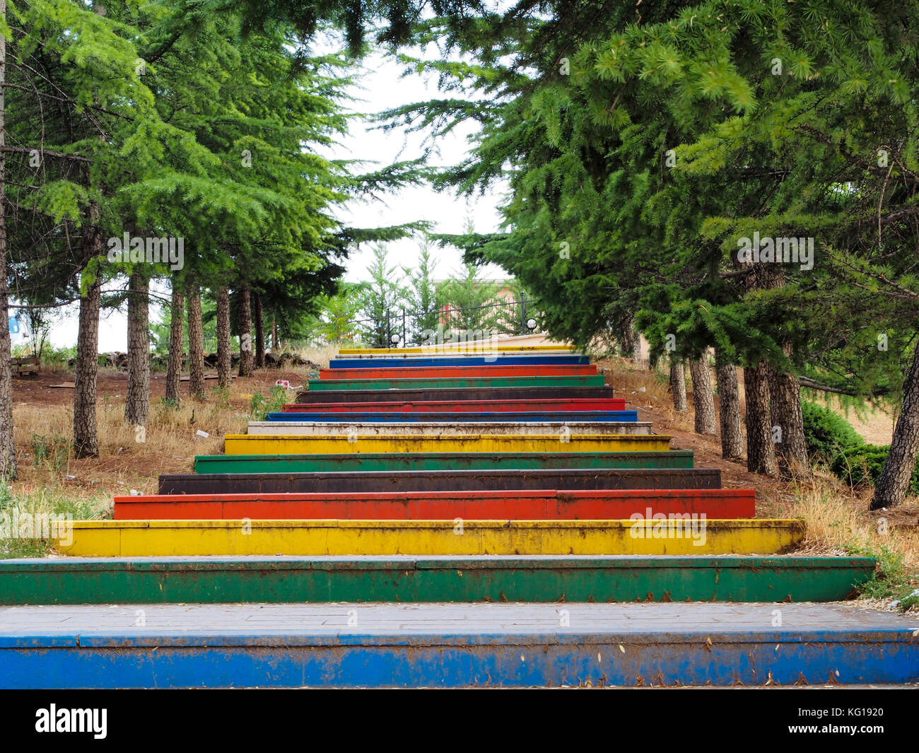 Colorful painted stairs hi-res stock photography and images - Alamy