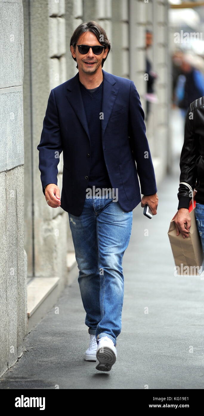 Filippo Inzaghi out and about in Milan Featuring: Filippo Inzaghi Where ...
