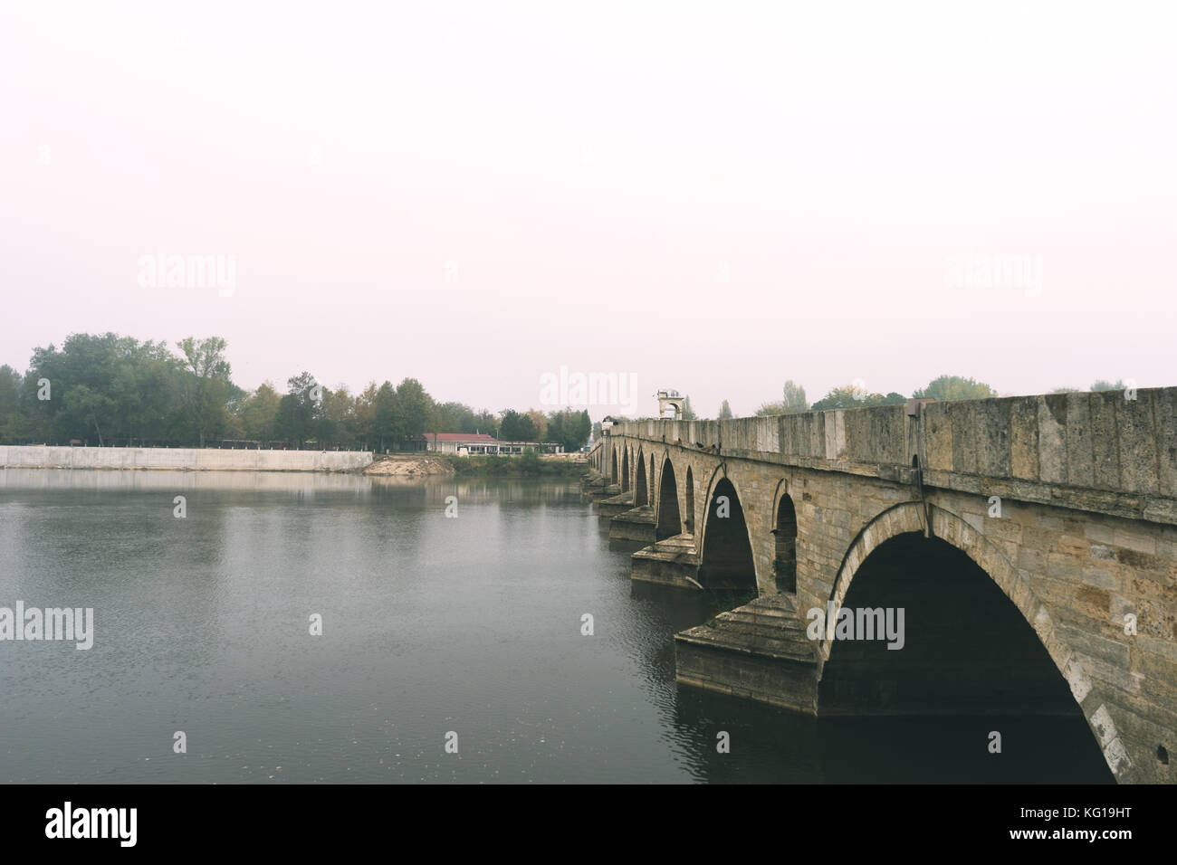 Old bridge on Meric or Evros river in Edirne, Turkey Stock Photo - Alamy